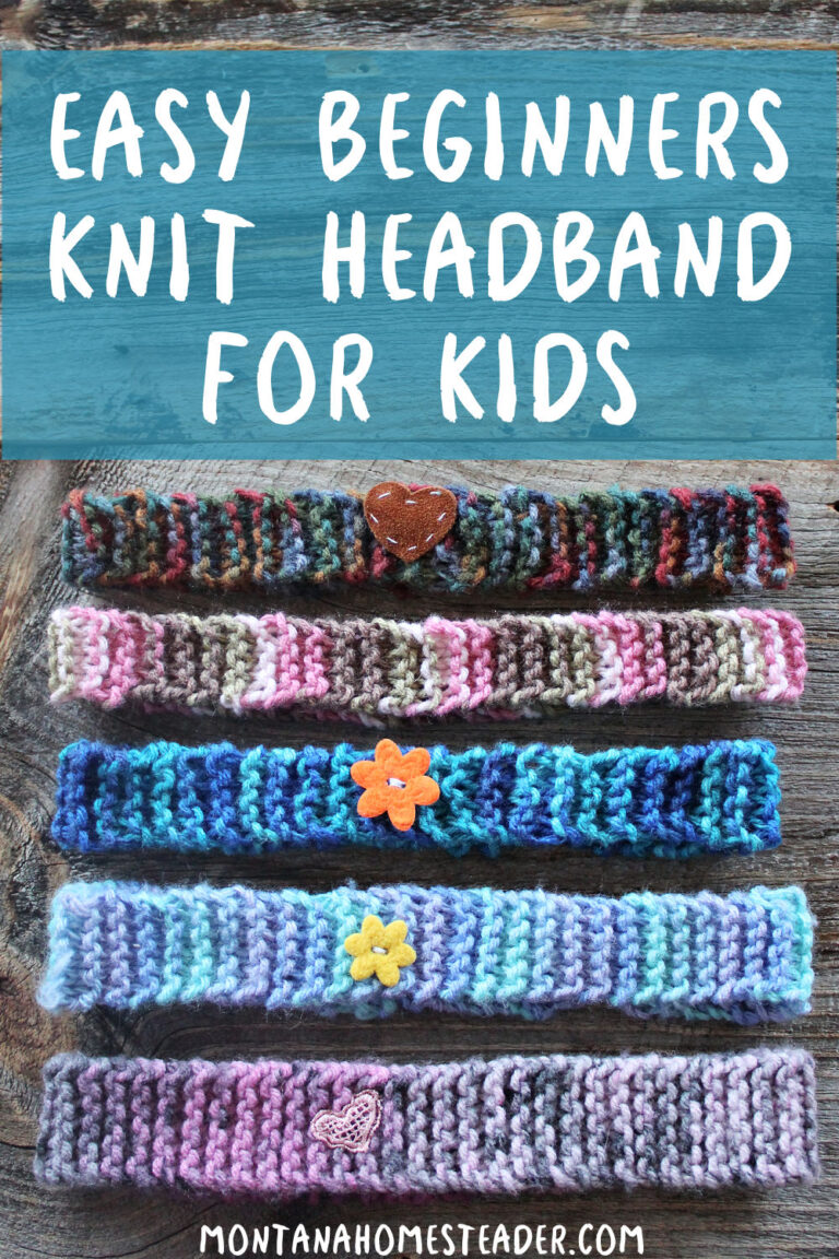 How to Knit a Simple Easy Headband - Montana Homesteader